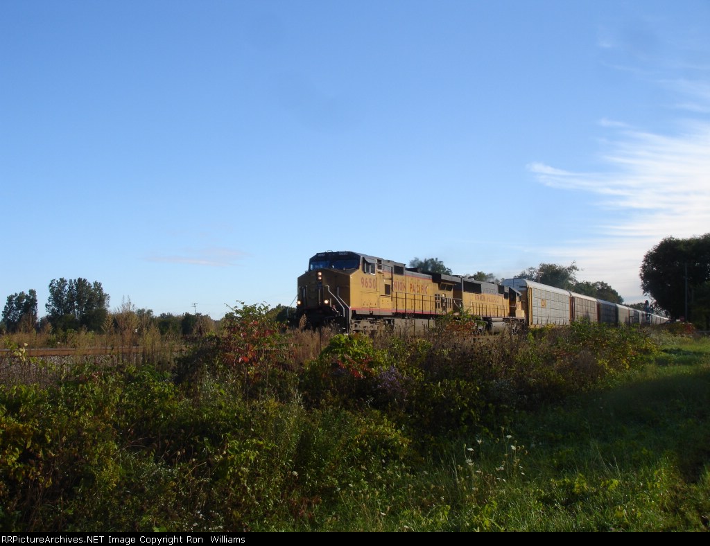 UP 9650 & UP 9837 WB on NS Wabash Line